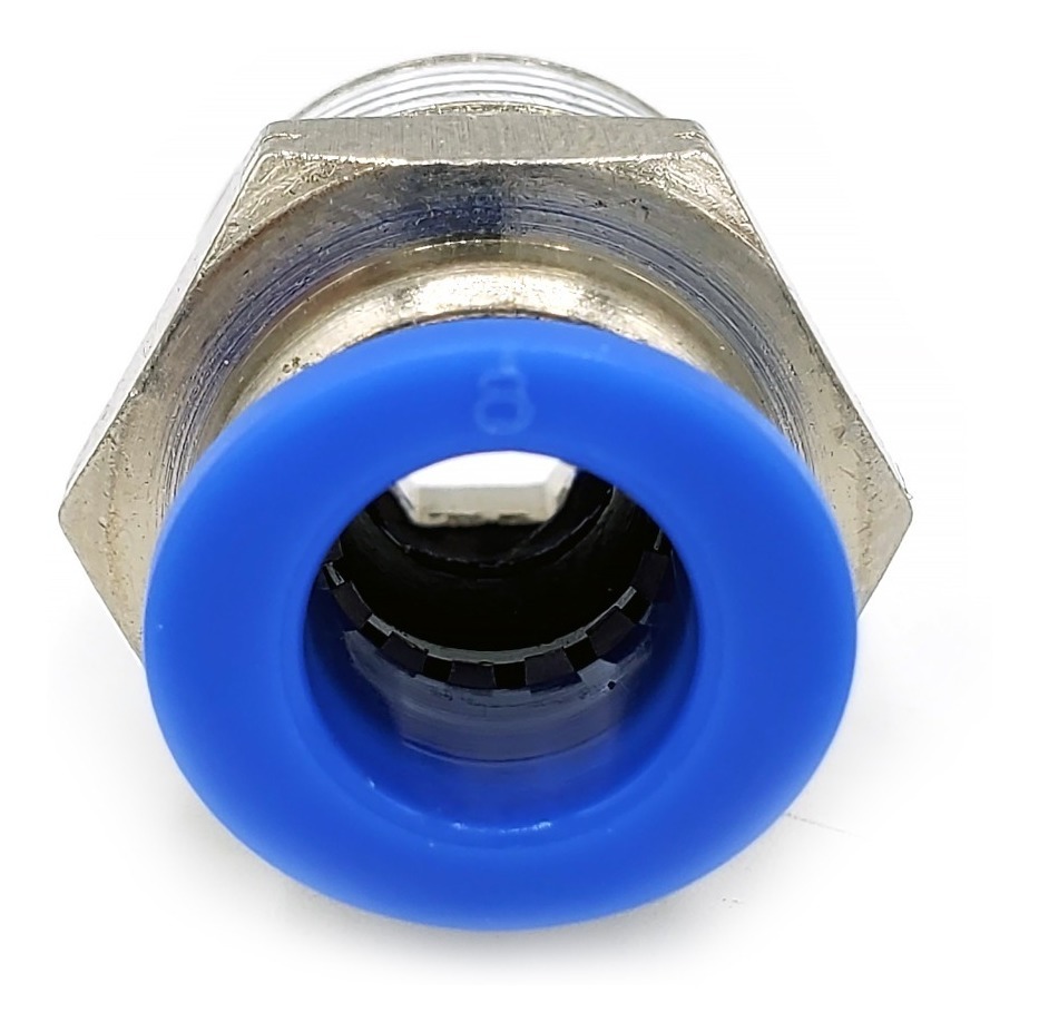 10 Pz De Conector/racor Rápido Neumático Recto 3/8 Npt X 8mm | Instrutek